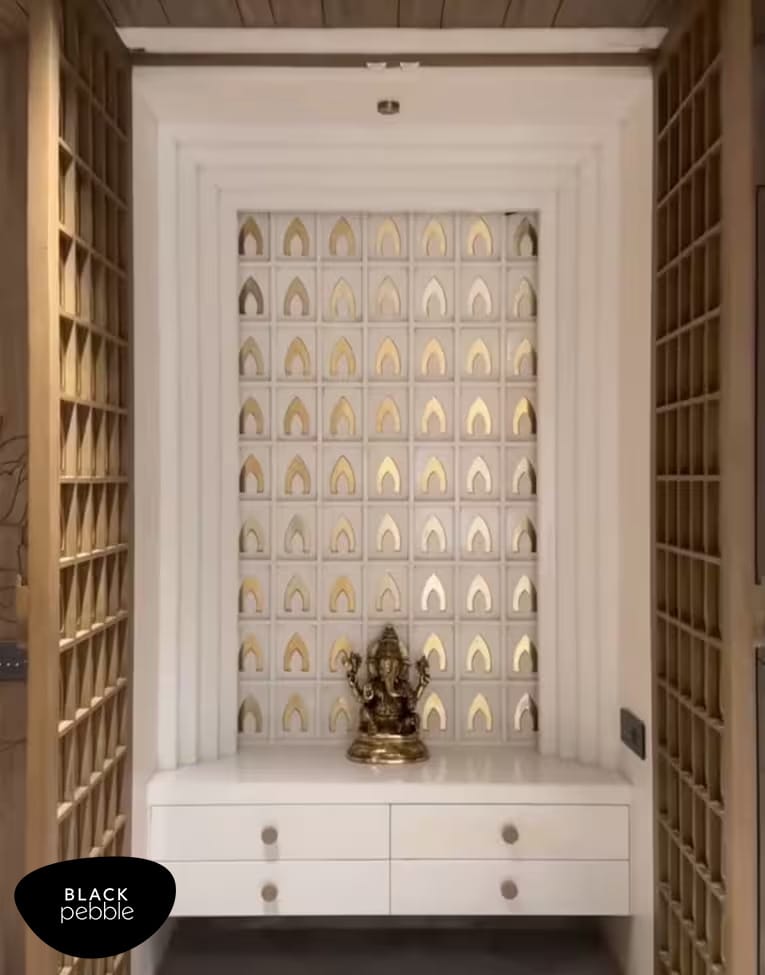 Pooja Room Design in Mangalore | Black Pebble Designs